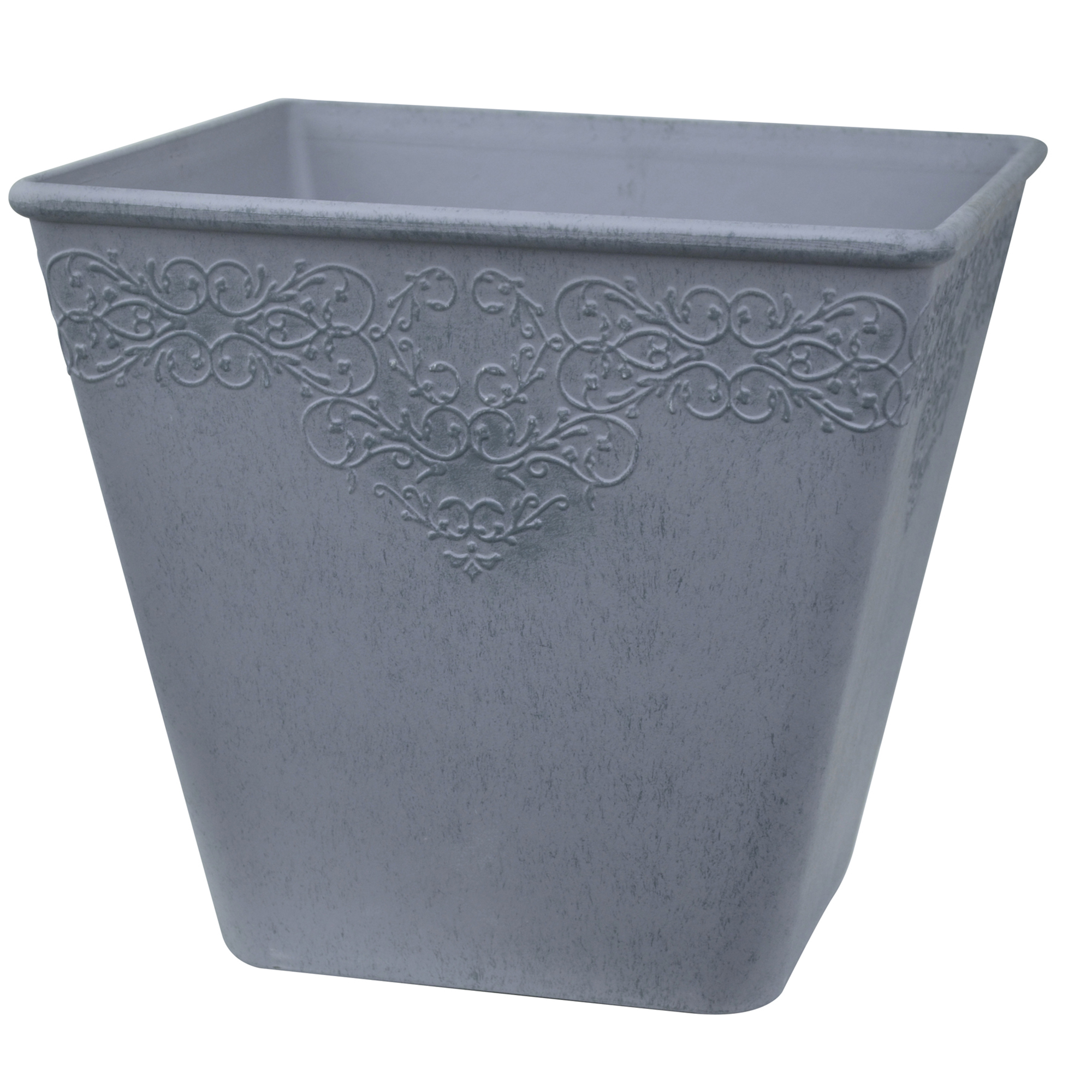 Light Gray Damask Planter (Small) - GeoCentral