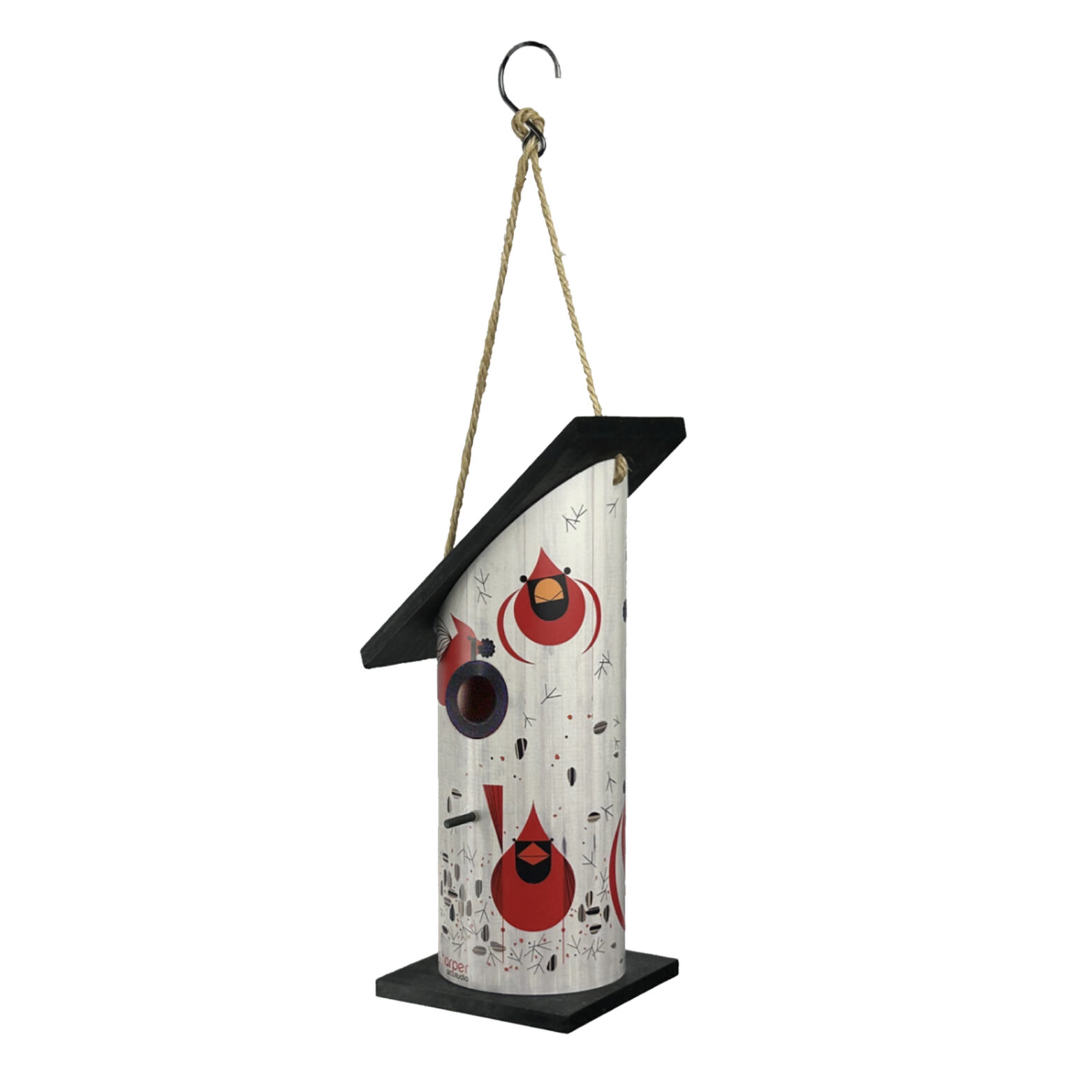 Charley Harper "Cardinal with Seed" Birdhouse (1" - 1.5" opening ...