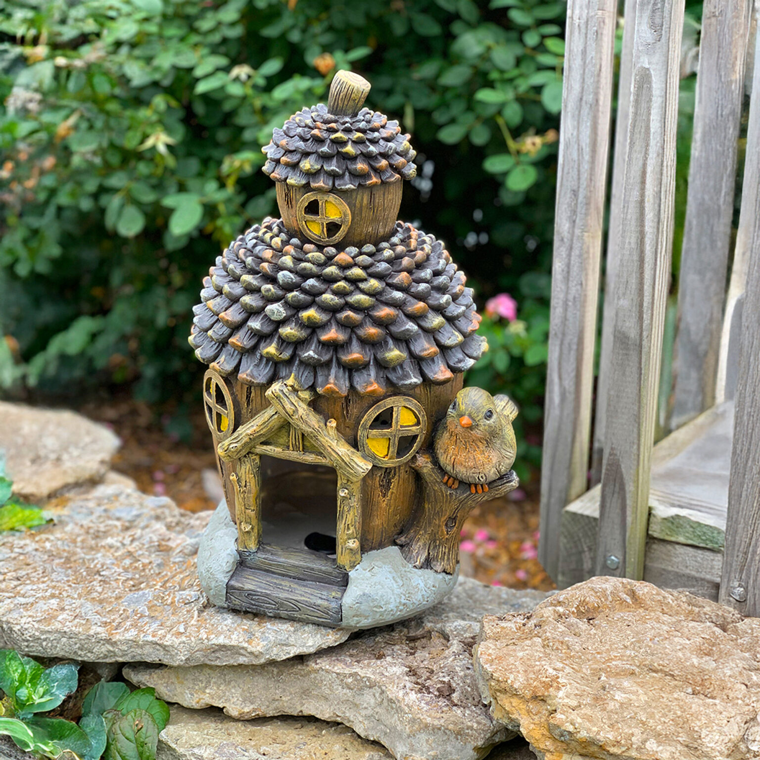 Mini Birdhouse w/ Pinecone Roof - GeoCentral