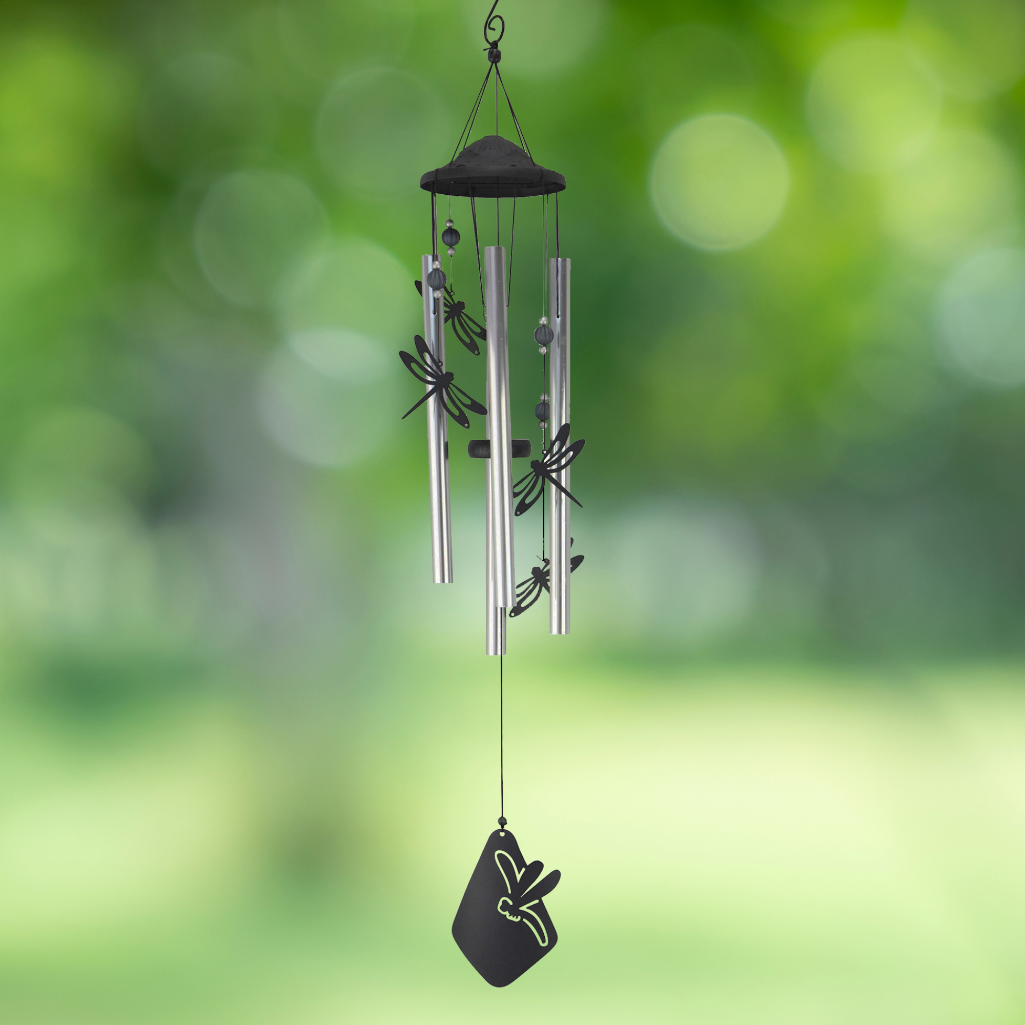 Dragonfly Silhouettes Wind Chime Mobile - 34" - GeoCentral