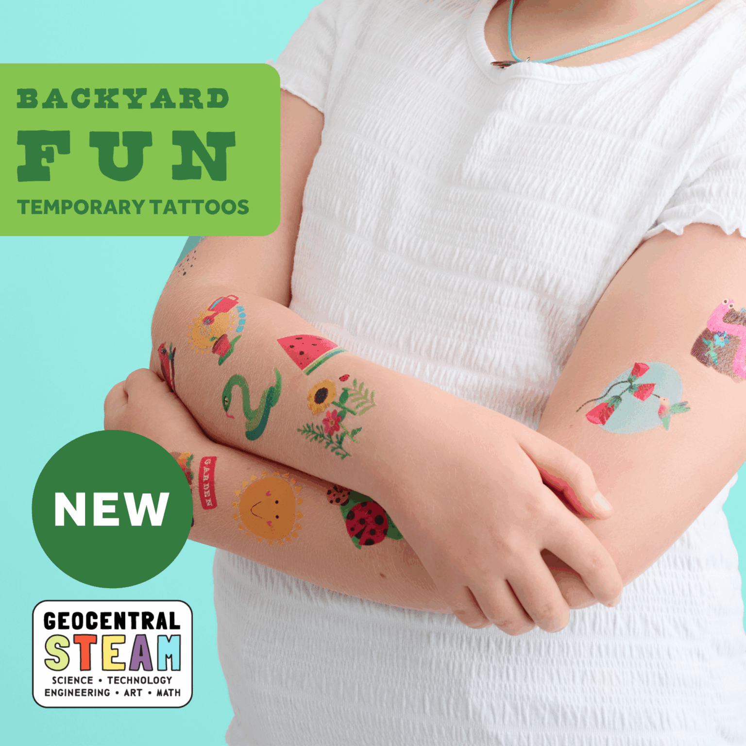Backyard Fun Temporary Tattoos - USA MADE! - GeoCentral